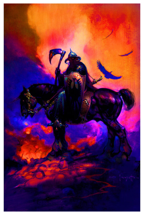 Dark Kingdon Frank Frazetta – Non Flocked Black Light - Athena Posters